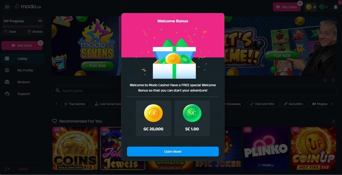 Modo.us Sweepstakes Casino - Expert Review & Assessment 2025